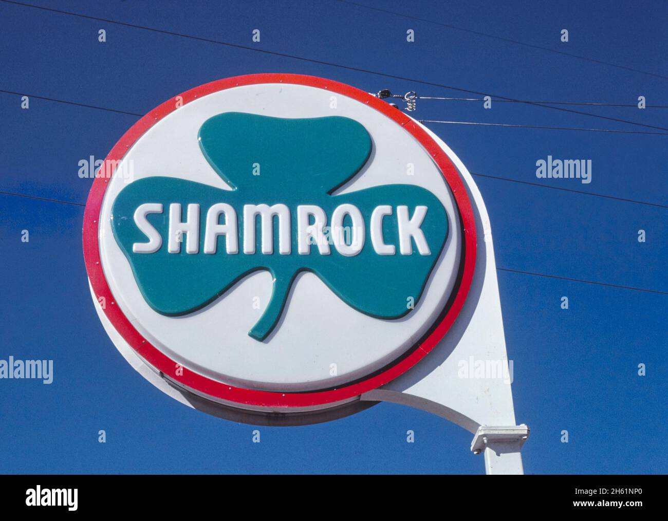 Shamrock gas sign, Albuquerque, New Mexico; ca. 1979 Stock Photo - Alamy