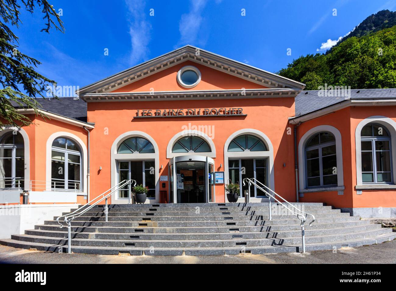 Les Bains Du Rocher is a spa of thermal waters in Cauterets a village ...