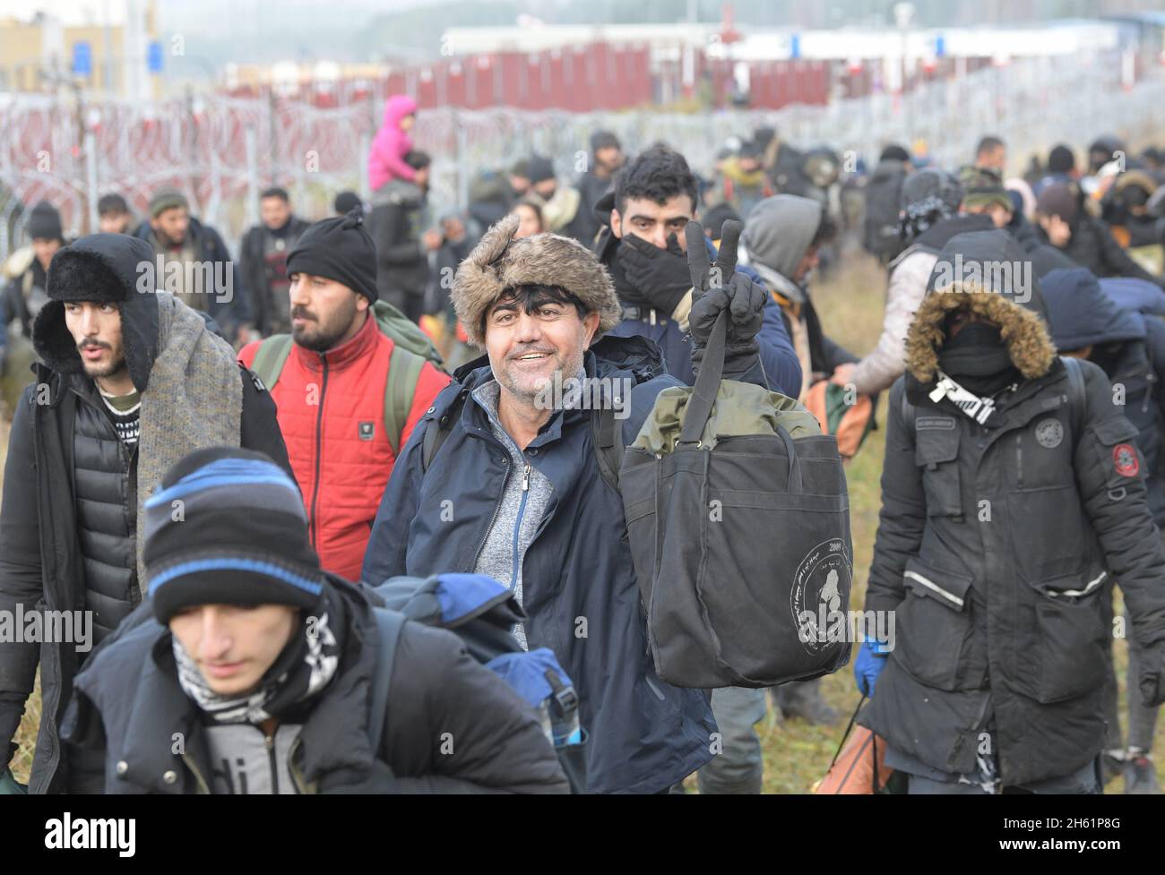 The situation with refugees on the Belarusian-Polish border. Migrants ...