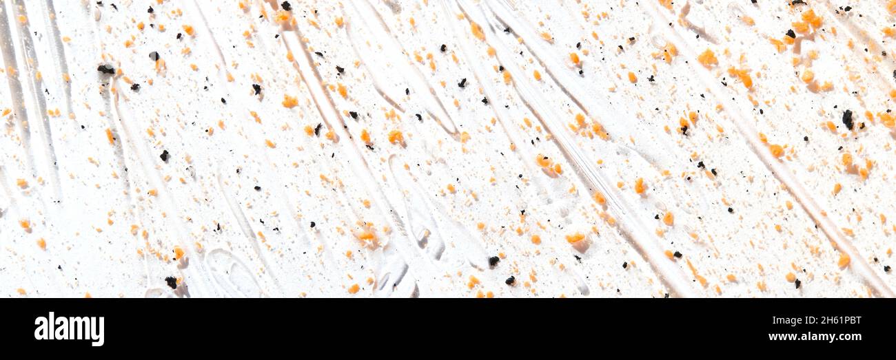 Face scrub texture. Cream skincare cosmetic. Organic stroke Stock Photo ...