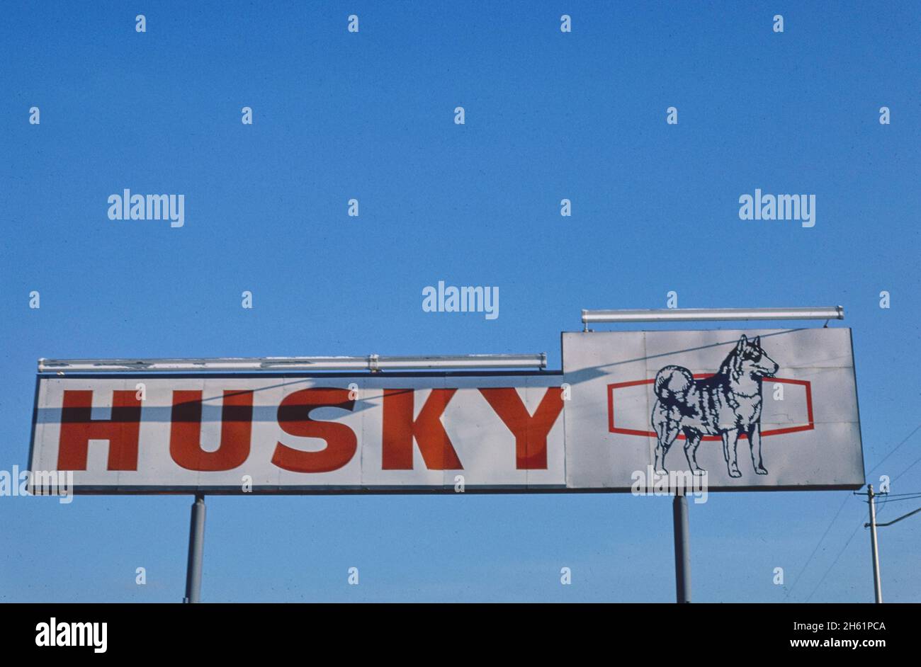 Husky Gas sign, Butte, Montana; ca. 1980 Stock Photo - Alamy