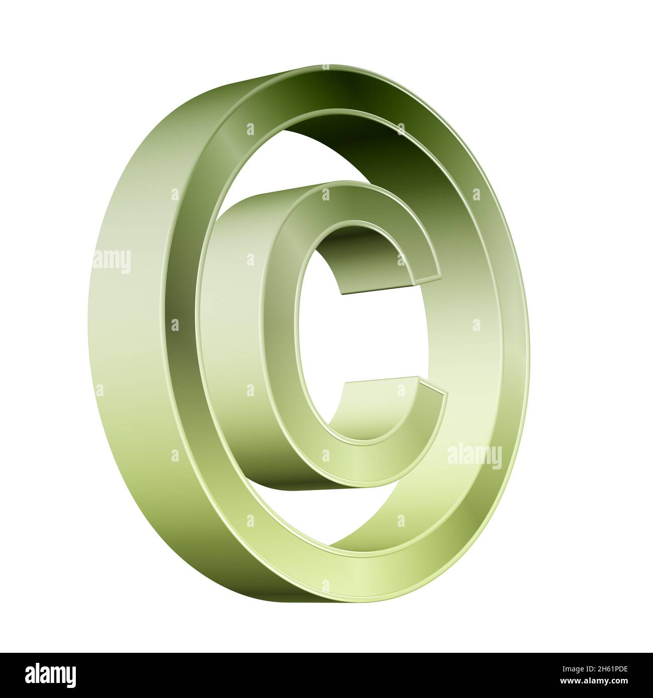 Copyright sign, 3d illustration against white background Stock Photo ...