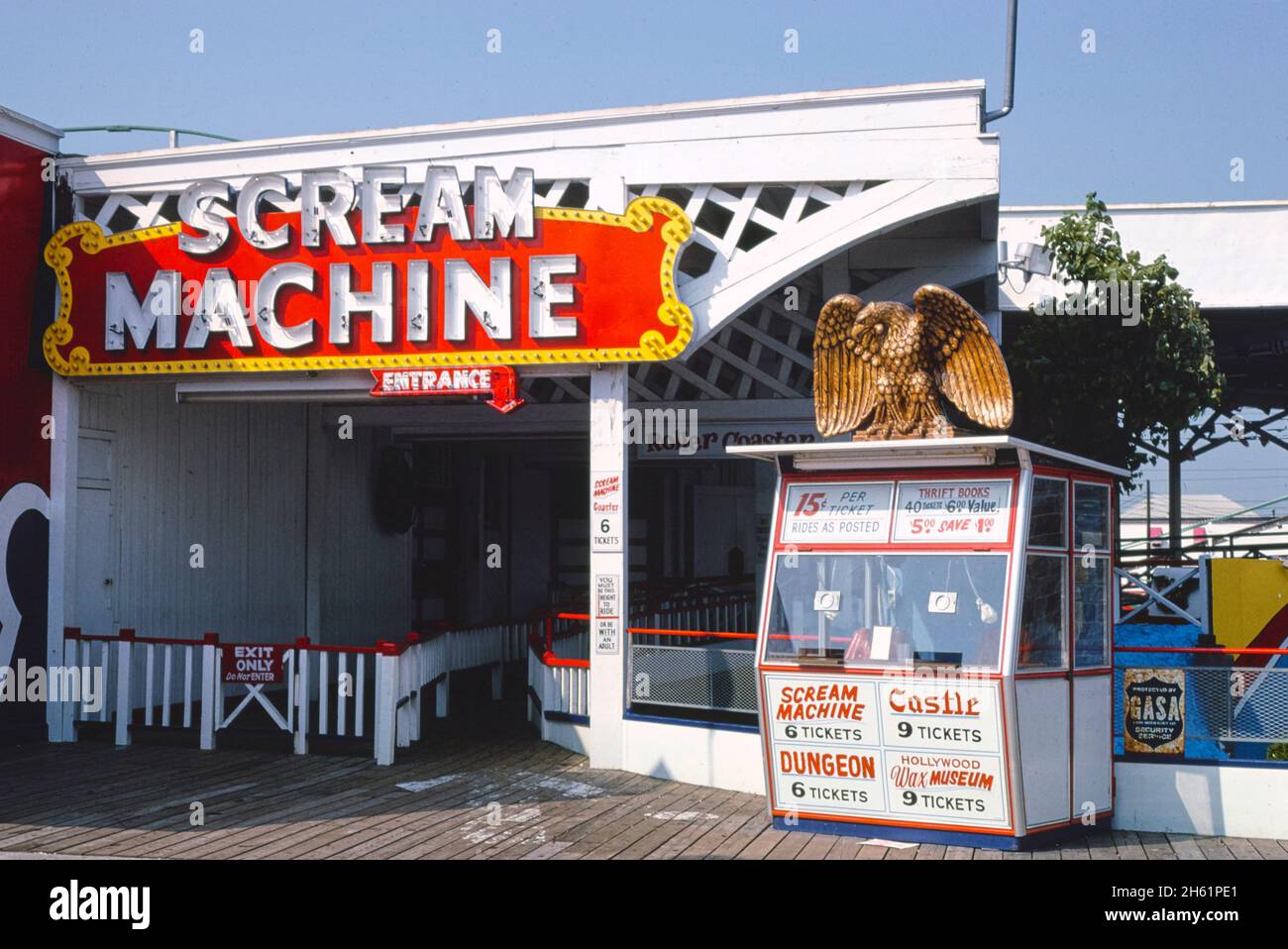 Scream ticket booth, Wildwood, New Jersey; ca. 1978 Stock Photo - Alamy