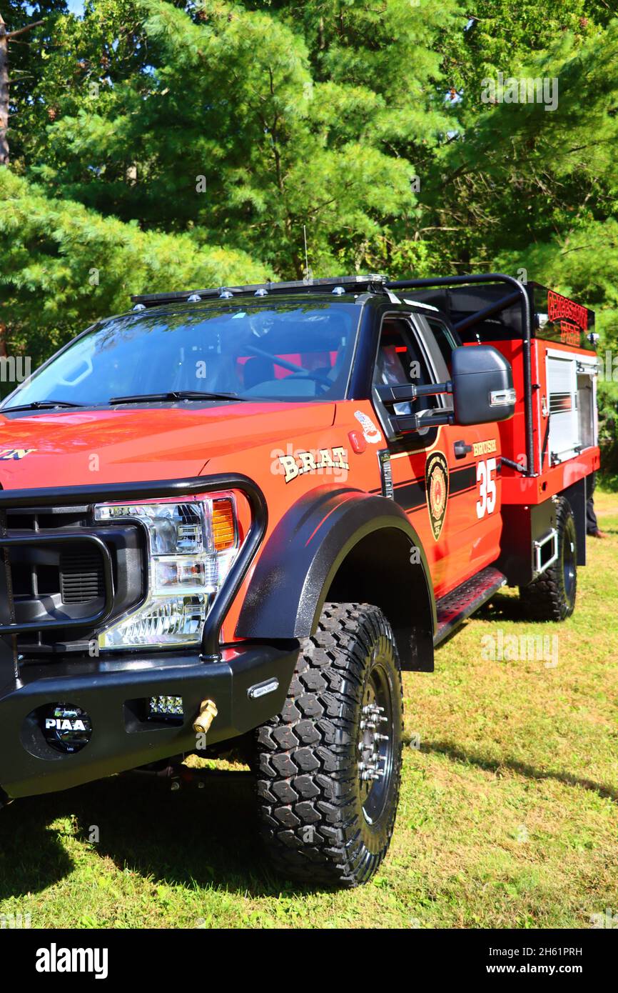 Brush Rapid Attack Trucks - Vintage and New model Stock Photo - Alamy