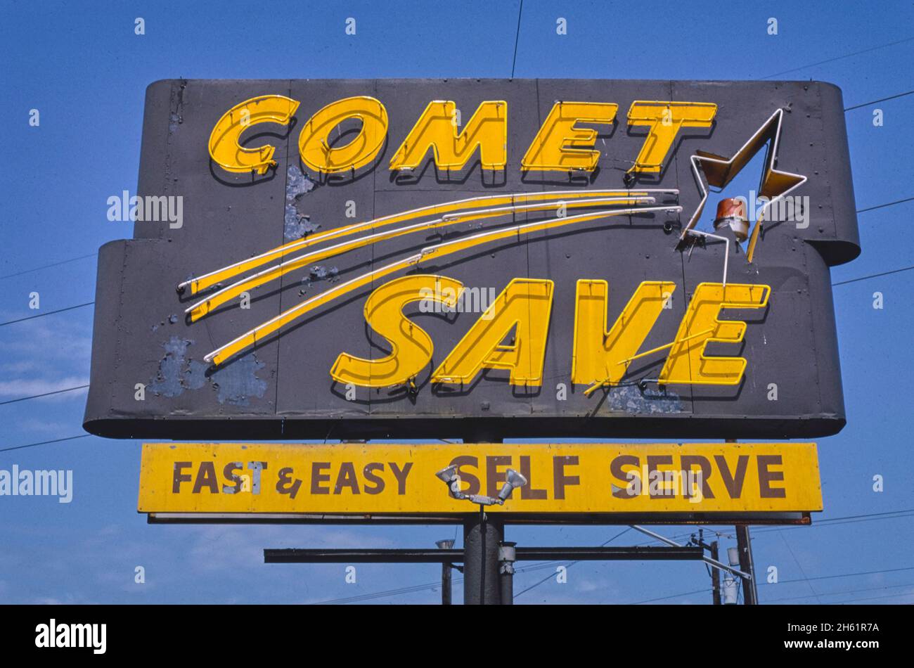 Comet Gas sign, San Antonio, Texas; ca. 1982 Stock Photo - Alamy