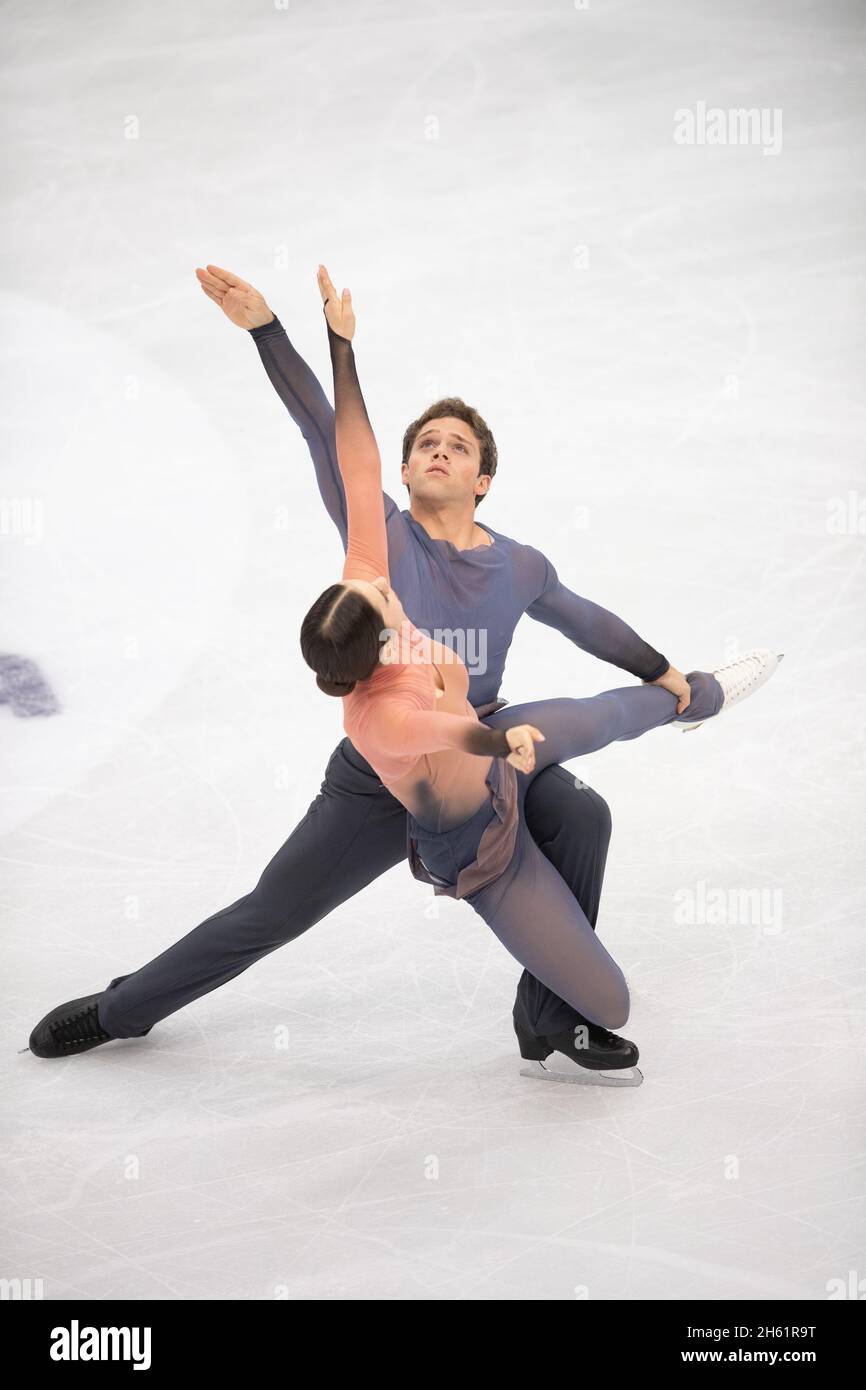 Caroline GREEN & Michael PARSONS, USA, during practice, at the ISU ...