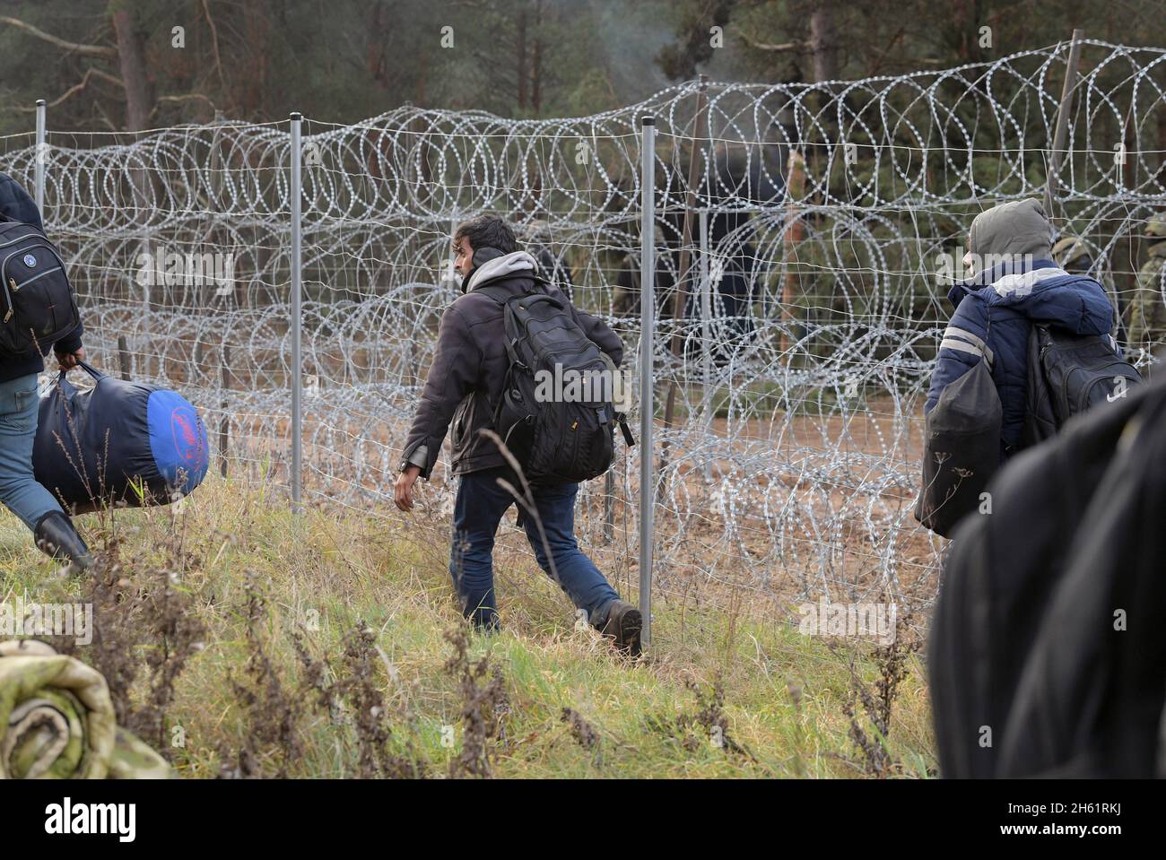 The situation with refugees on the Belarusian-Polish border. Migrants ...