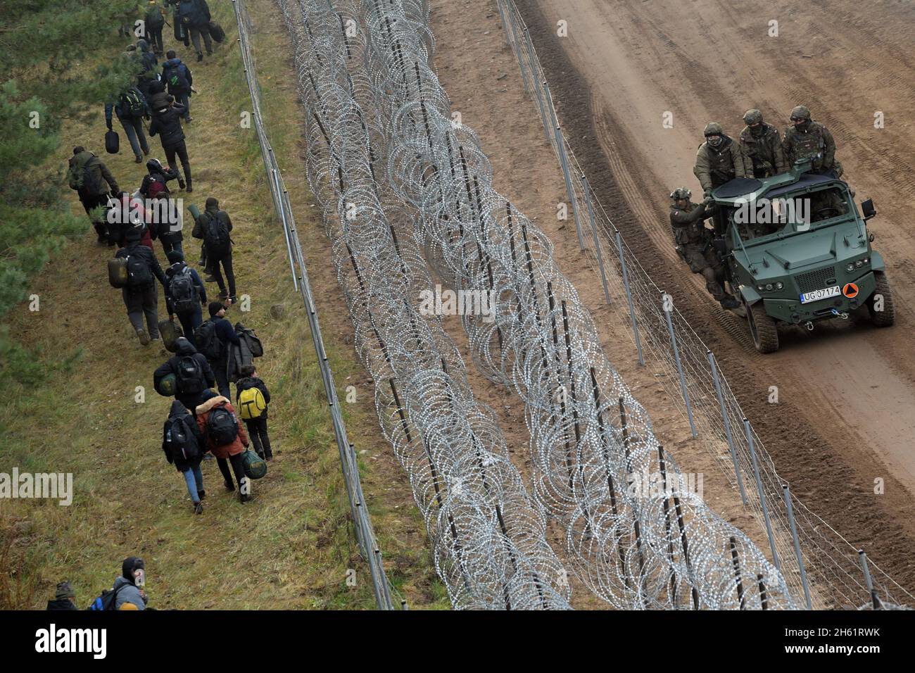 The situation with refugees on the Belarusian-Polish border. Migrants ...