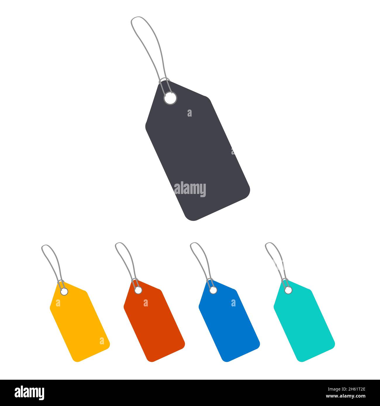 Colored paper price tags or gift tags in different shapes. Labels with ...