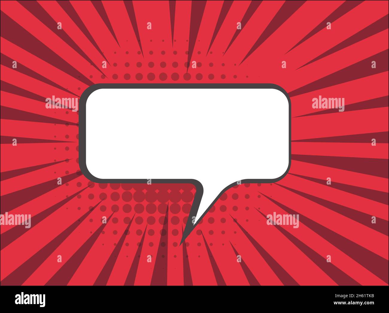 Red cartoon black and white cloud, red speech bubble Stock Photo - Alamy