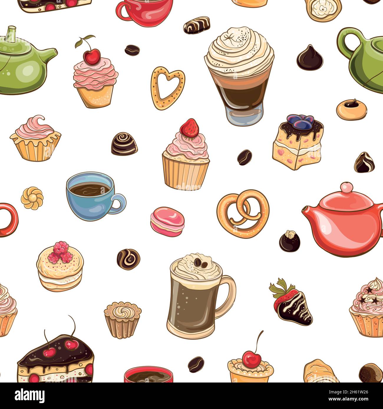 Pastry cakes confectionery sweets Cut Out Stock Images & Pictures - Alamy