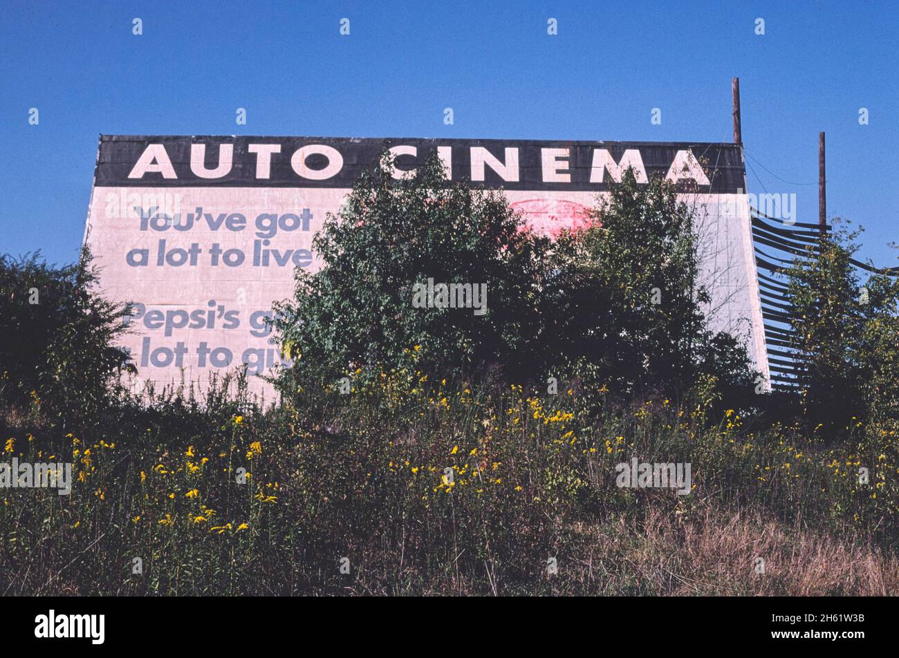 Auto Cinema, Route 11, Midfield, Alabama; ca. 1980 Stock Photo - Alamy