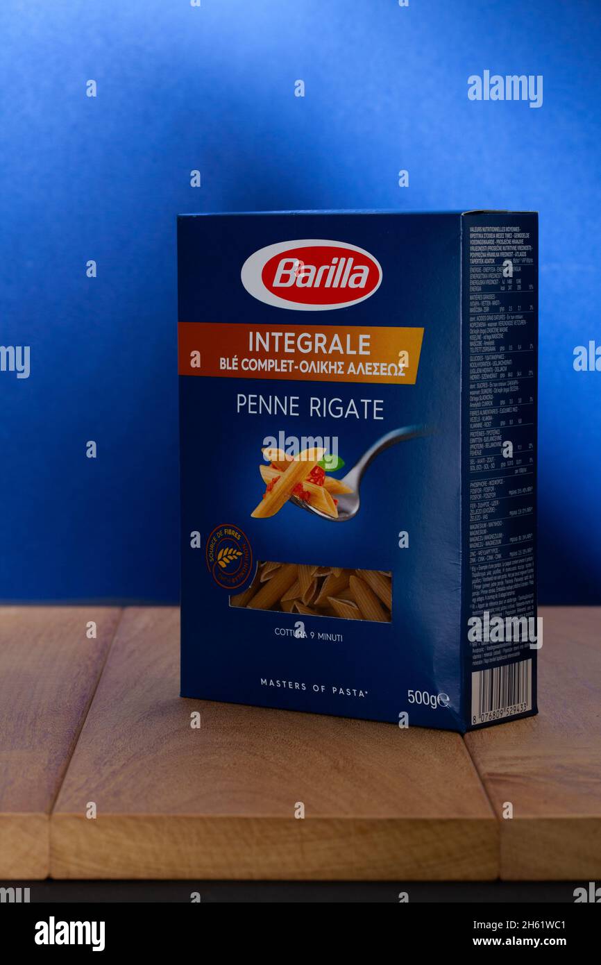 Prague,Czech Republic - 26 September ,2021: Barilla Penne Rigate ...