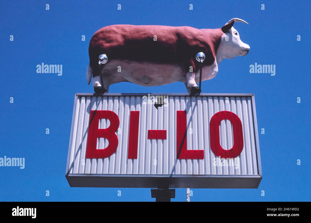 Bi-Lo Super Market sign, Cabarrus Avenue, Concord, North Carolina; ca ...