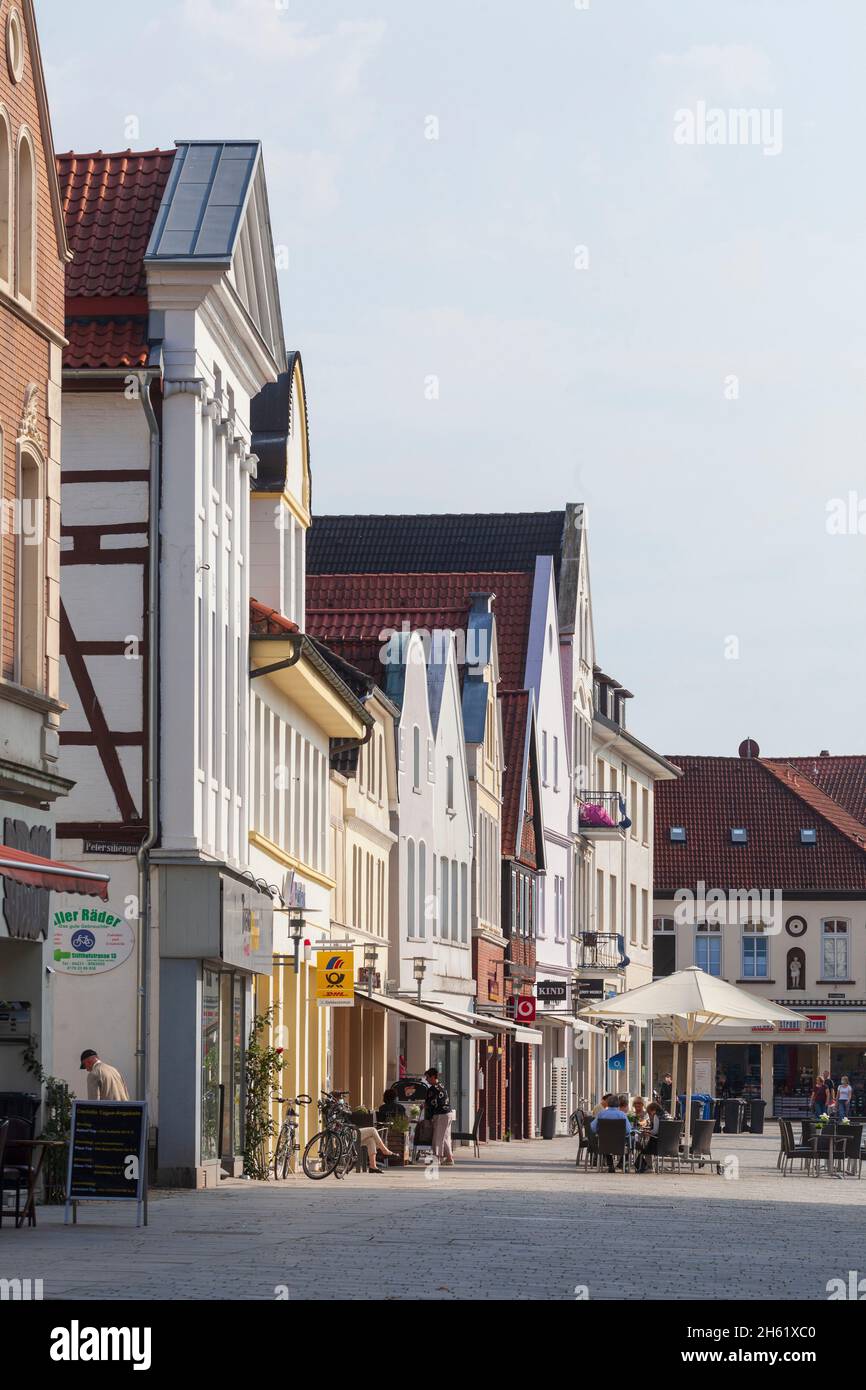 grosse strasse shopping street,verden,lower saxony,germany,europe Stock ...