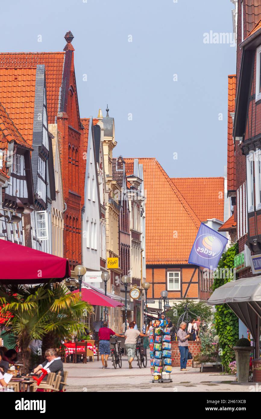 grosse strasse shopping street,verden,lower saxony,germany,europe Stock ...