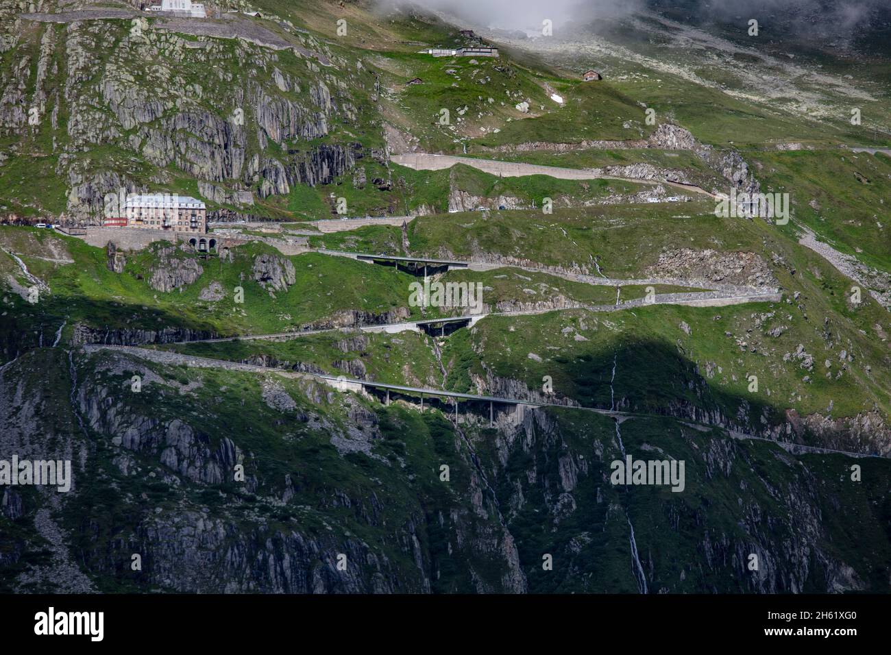 furkapass,hotel belvedere,serpentines,james bond,goldfinger Stock Photo ...