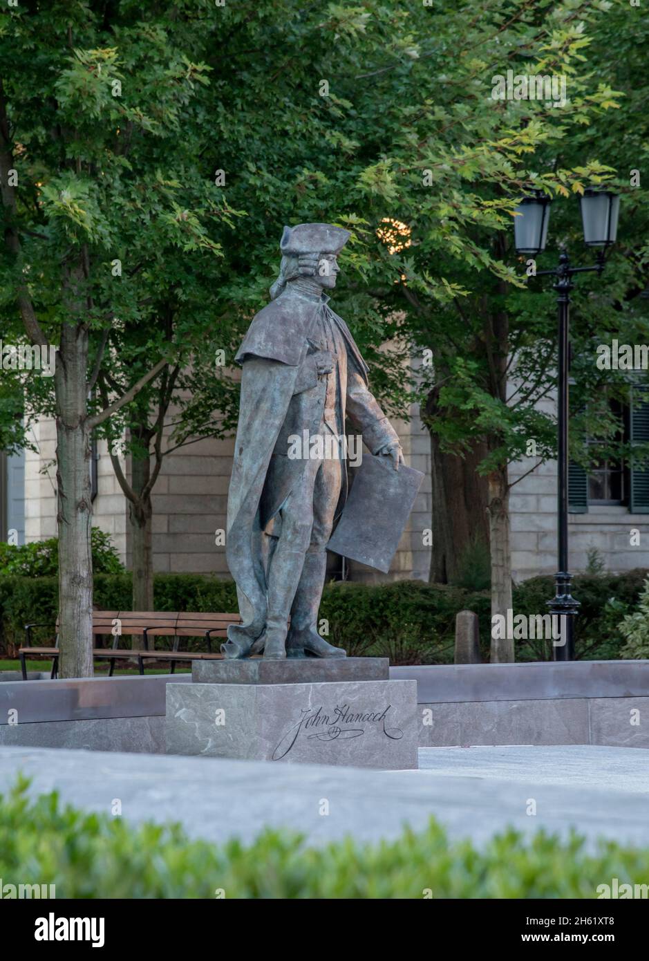 John Hancock statue in Quincy Massachusetts USA Stock Photo - Alamy