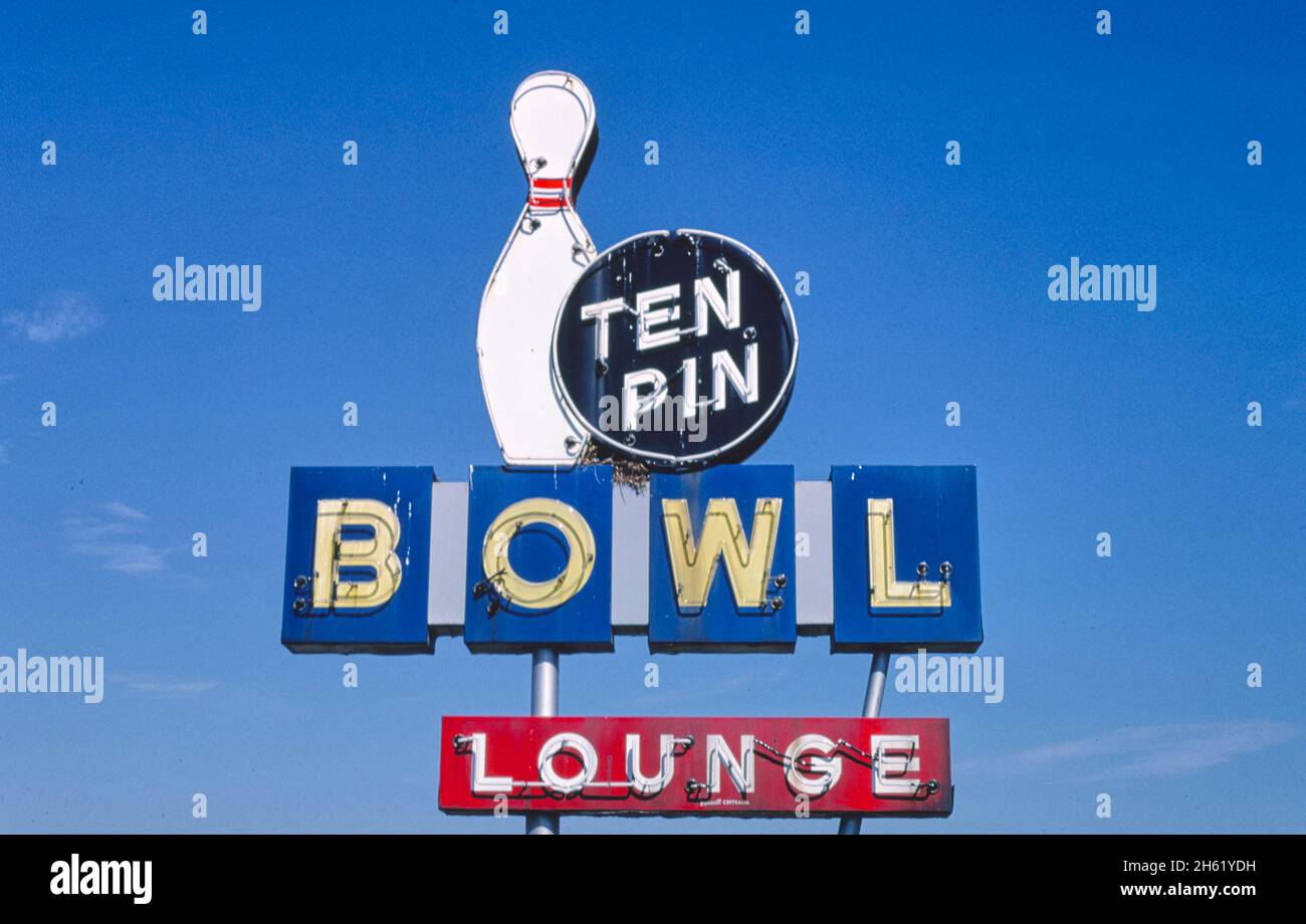 1980s bowling alley signs hi-res stock photography and images - Alamy