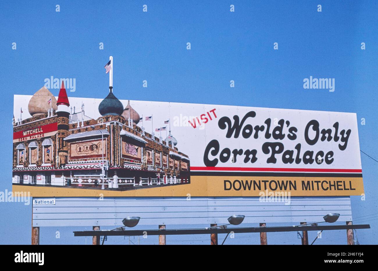 Corn Palace billboard, UI-90, Mitchell, South Dakota; ca. 1980 Stock ...