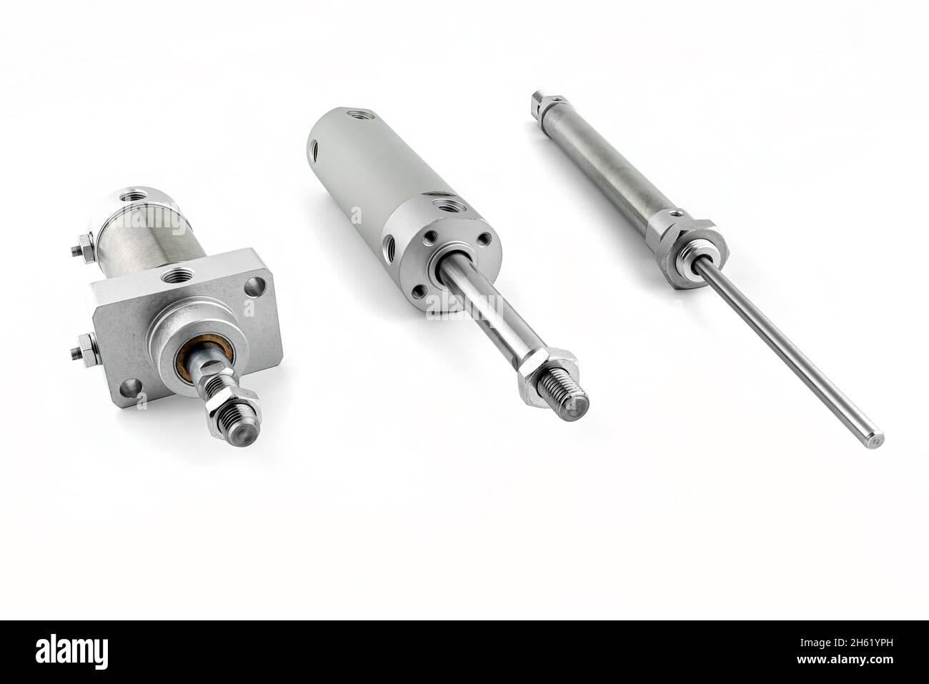 Piston pneumatic actuator Cut Out Stock Images & Pictures - Alamy