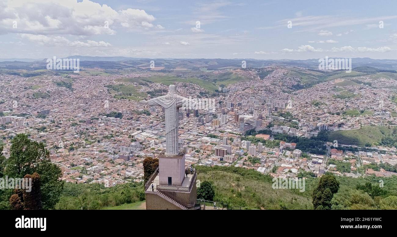 Poços de Caldas, Minas Gerais, Brasil, circa March 2021: Aerial view of ...
