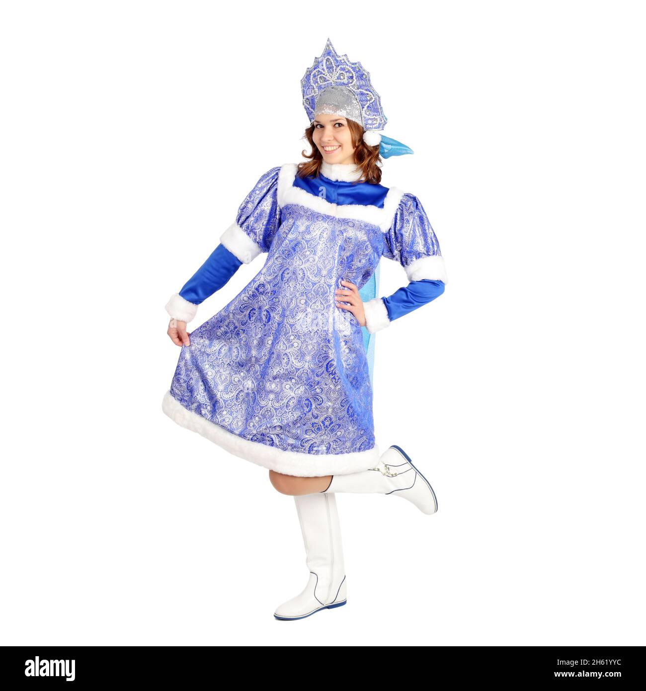 pretty young Snow Maiden closeup Stock Photo - Alamy