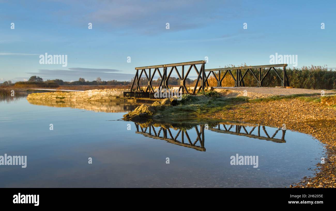 Prototype Section Of A World War Two Bailey Bridge At Stanpit Marsh ...