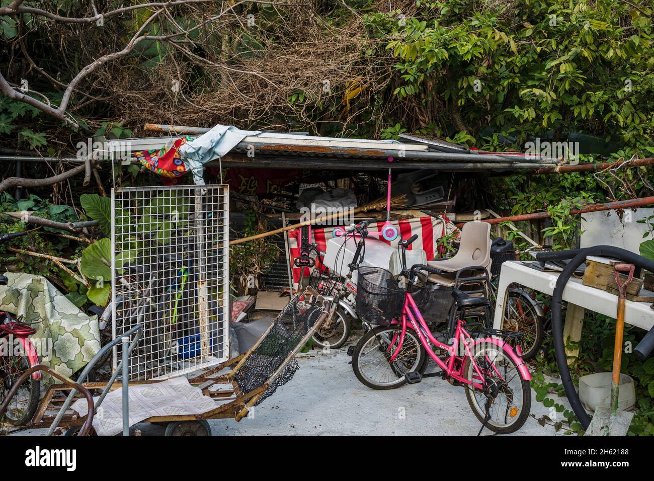 backyard shack,traditional fishing village tai o,lantau Stock Photo - Alamy