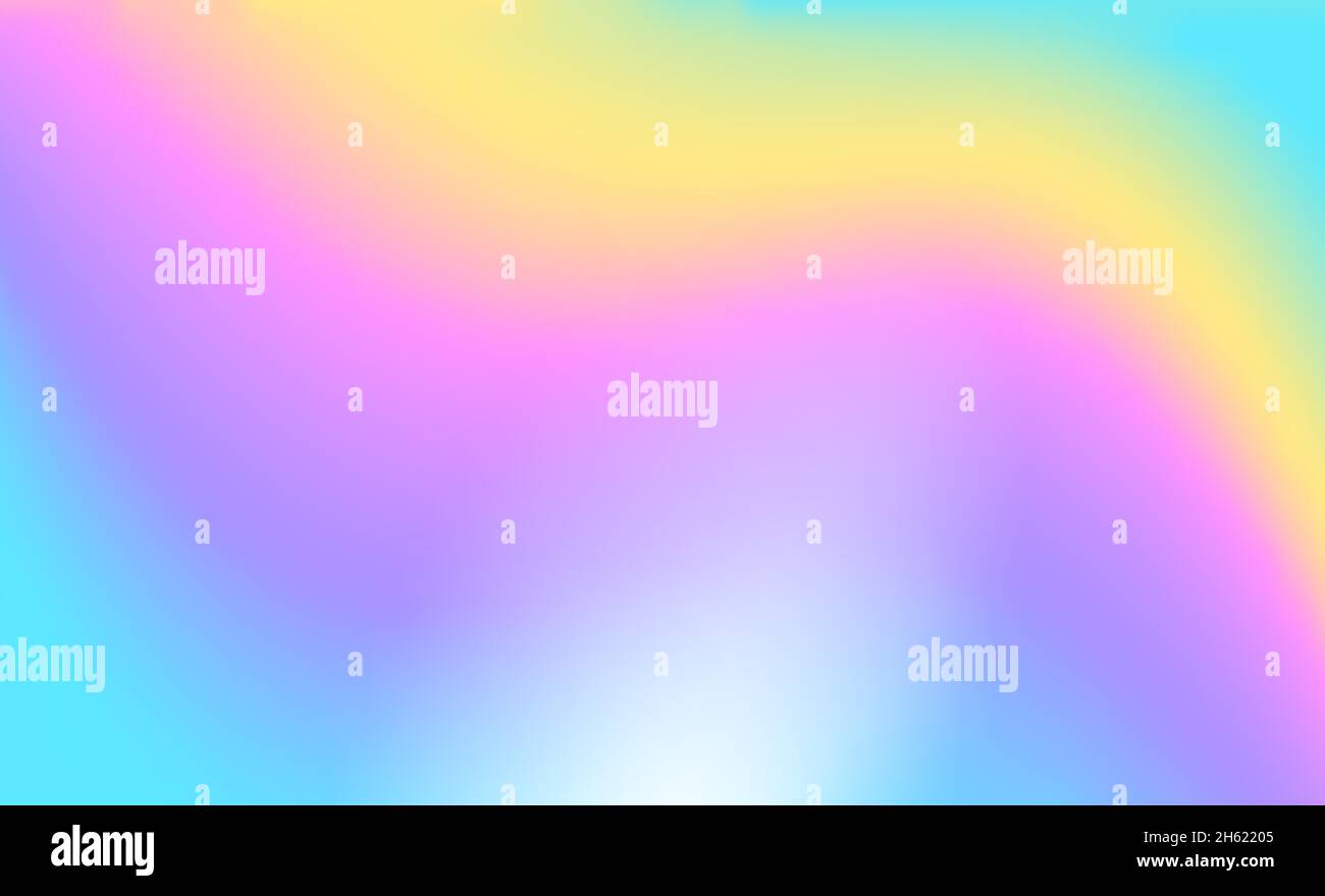 Fantasy background of magical blue sky with white clouds, rainbow and ...