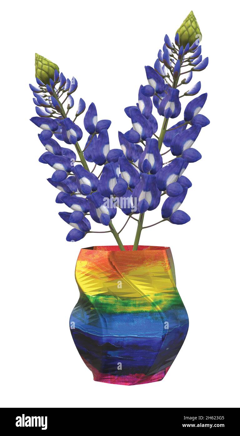 Birthday flowers in vase Stock Vector Images - Alamy