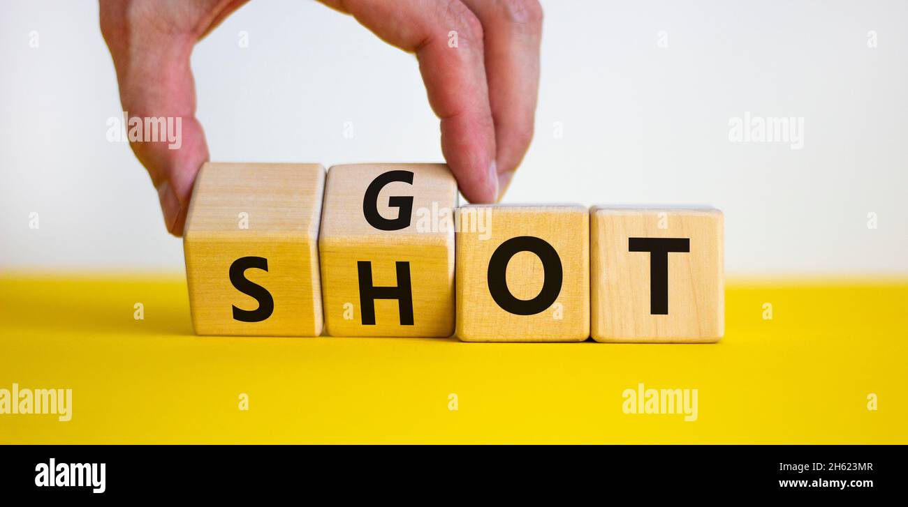 Covid-19 i got vaccine shot symbol. Doctor turns wooden cubes and ...