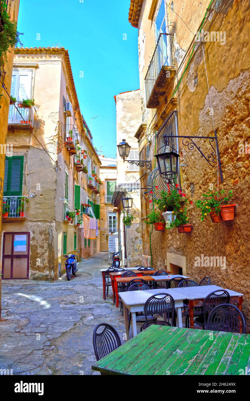 the historic center of Tropea Calabria Italy Stock Photo - Alamy