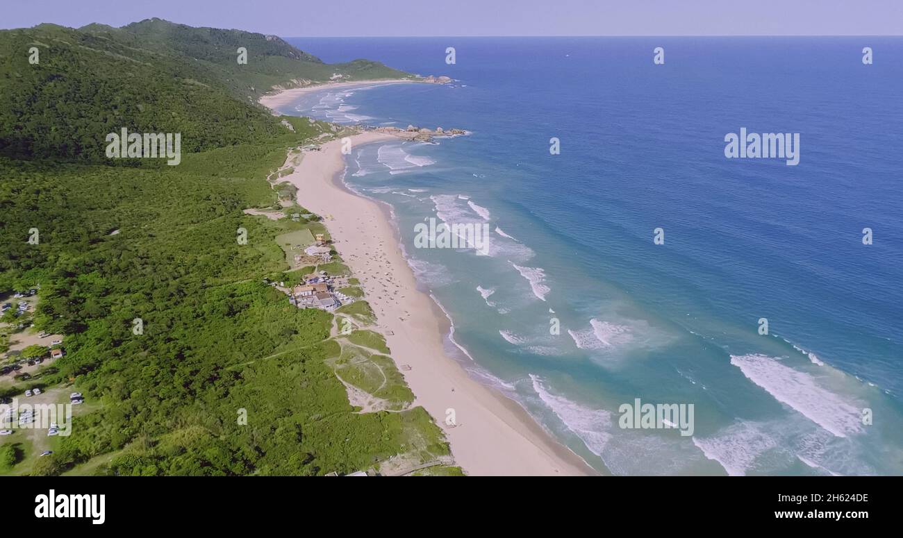Aerial view of Mole Beach, Florianópolis, Brazil. Praia Mole Stock ...