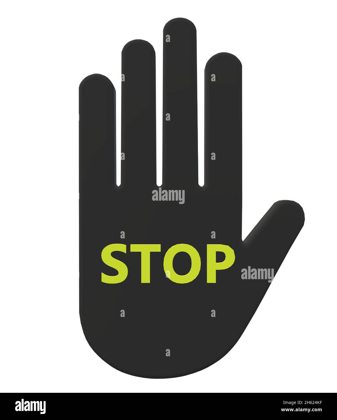 Black Stop Hand Sign Signal Stock Vector Image & Art - Alamy