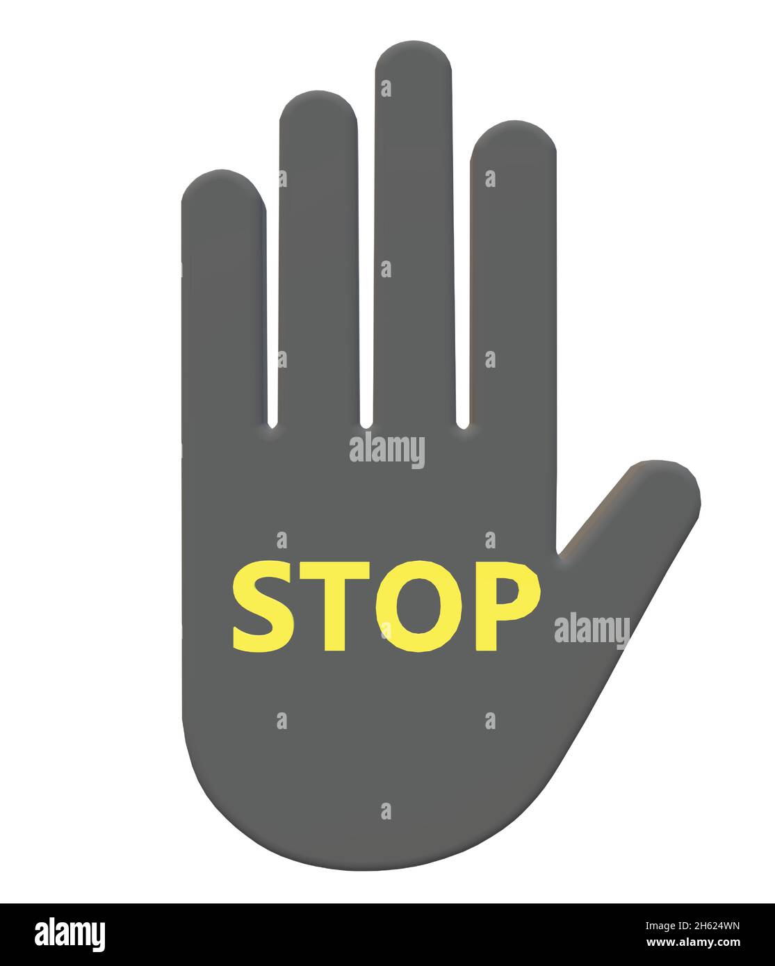 Gray Stop Hand Sign Signal Stock Vector Image & Art - Alamy