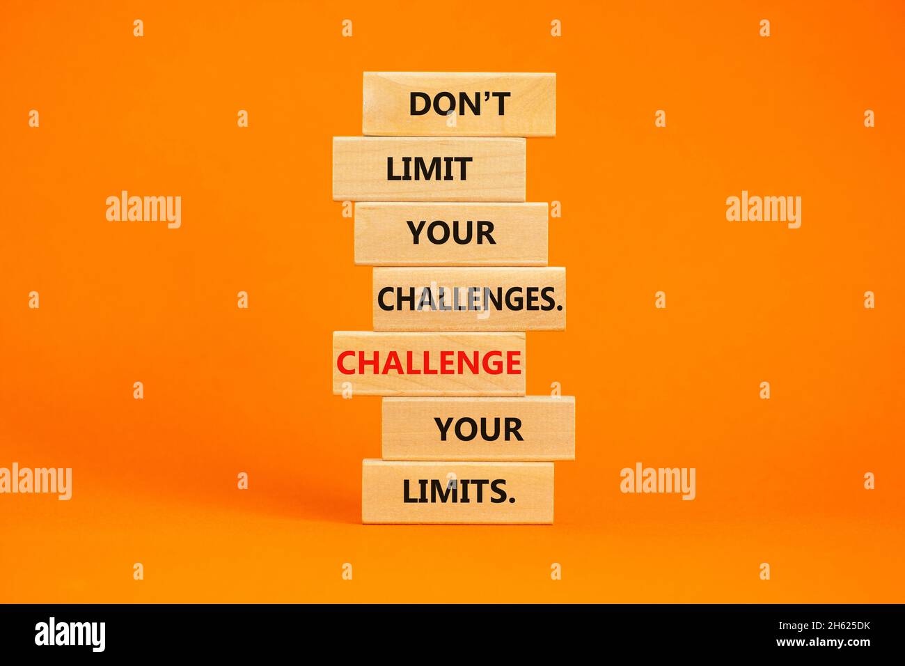 Do not limit your challenges symbol. Wooden blocks with words Do not ...
