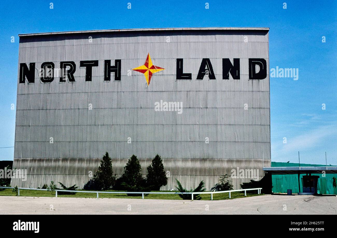 North Land Drive-in Theater, Dort Highway, Flint, Michigan; ca. 1980 ...
