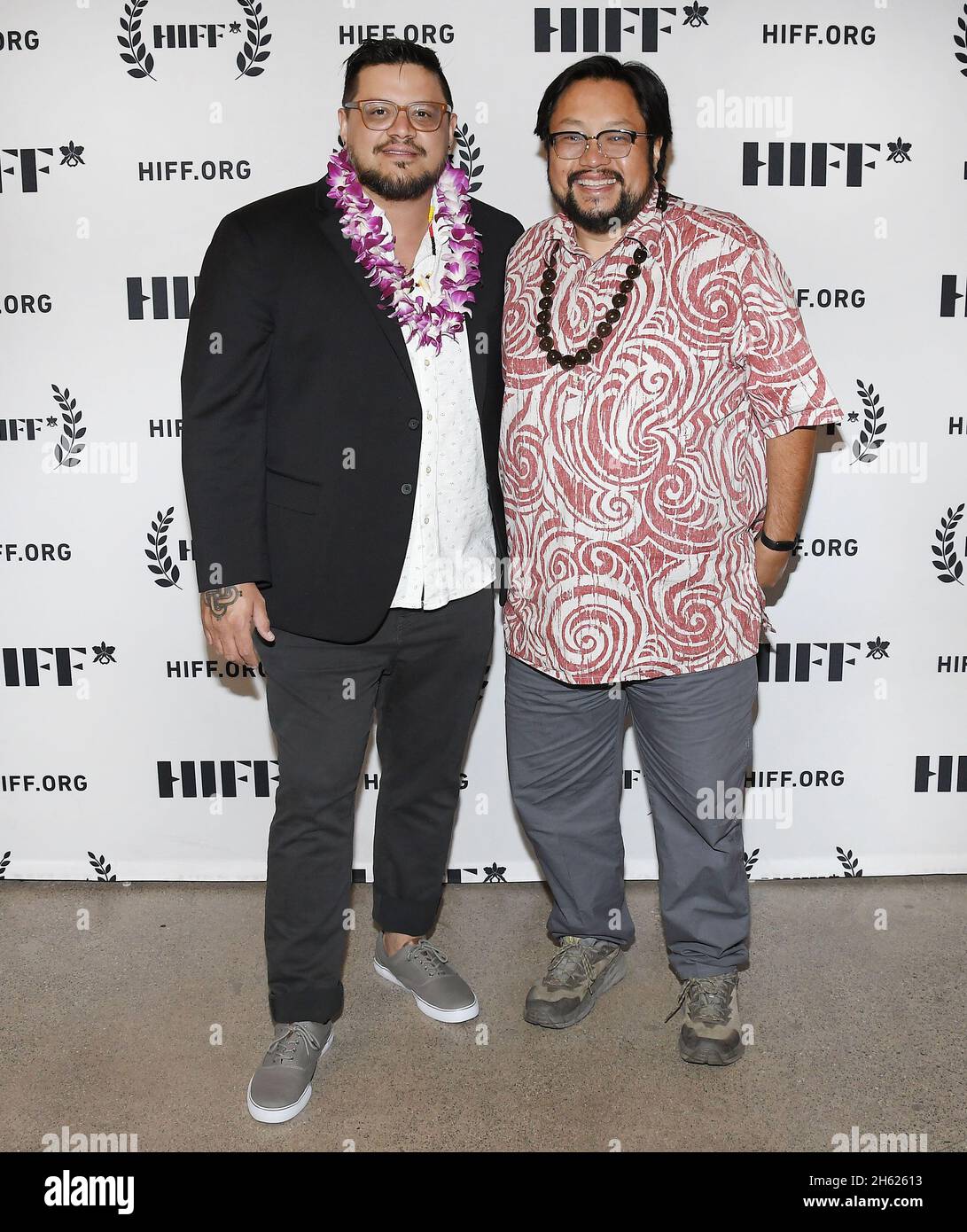 (L-R) Filmmaker Sterlin Harjo and Artistic Director of HIFF, Anderson ...