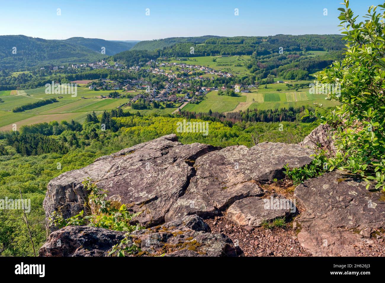 maunert summit ridge (416 m),taben-rodt,saar valley,saar-hunsrück ...