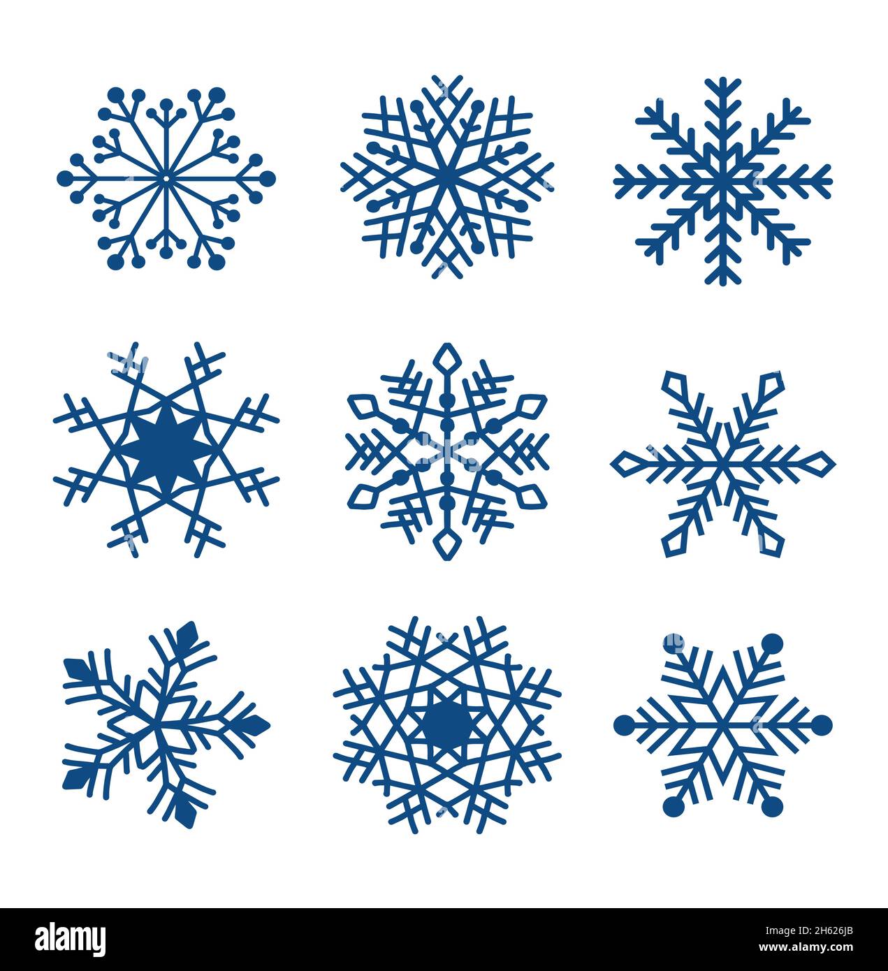 Big set of design holiday snowflakes isolate on white background ...