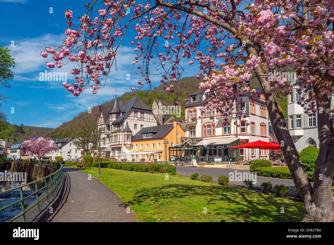 state spa and health resort bad bertrich,vulkaneifel,eifel,rhineland ...