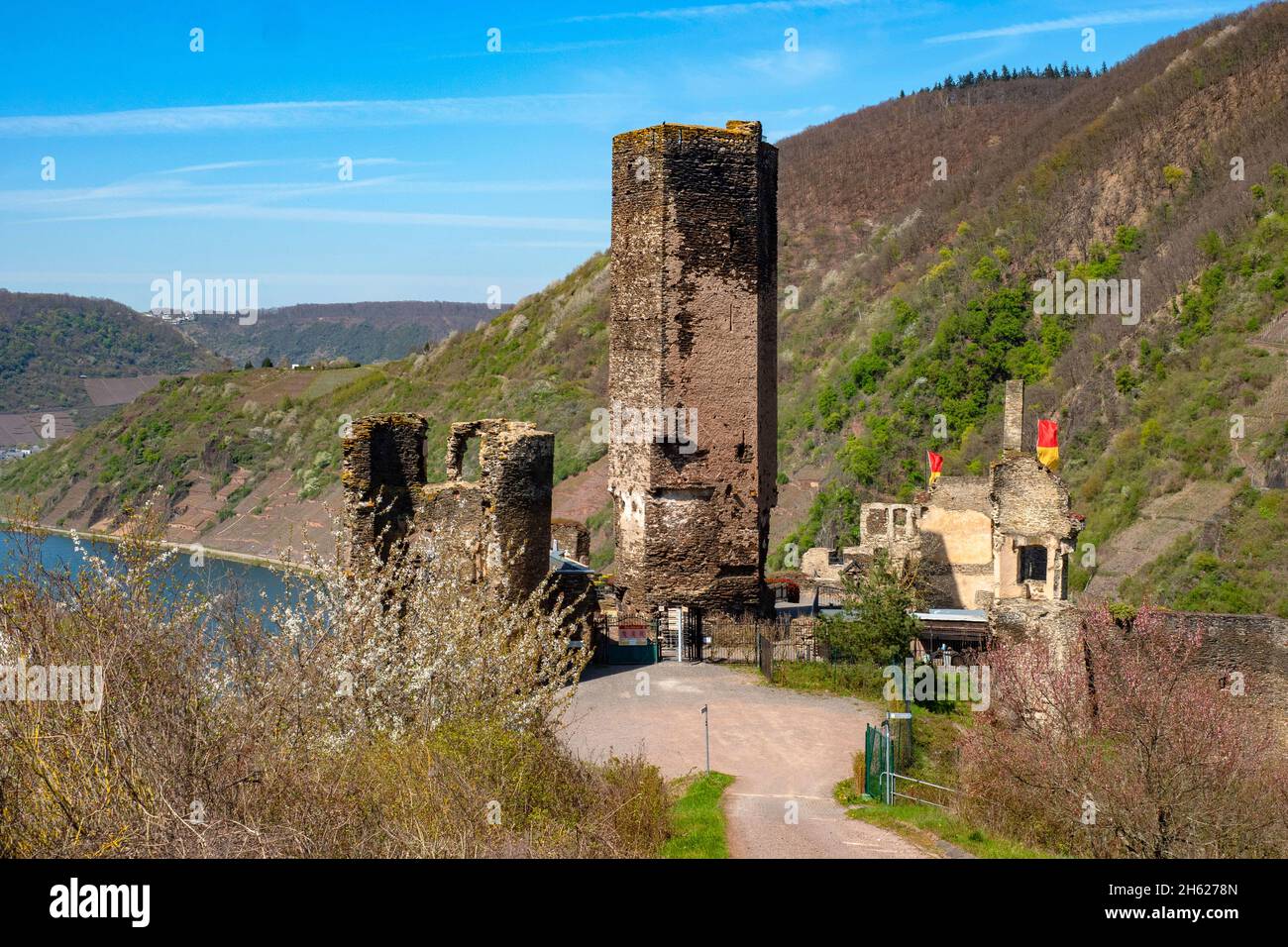 Metternich ruins above beilstein hi-res stock photography and images ...