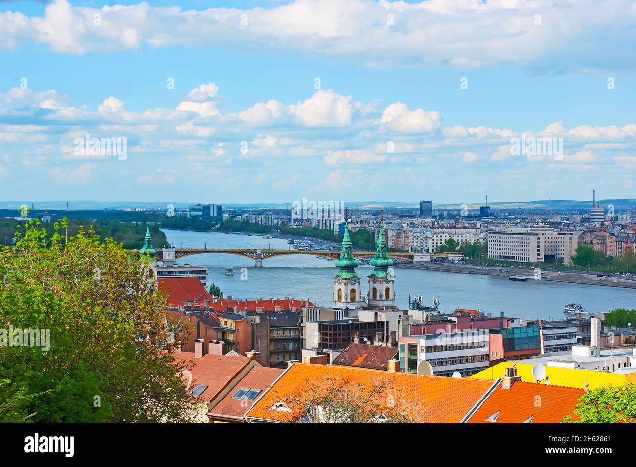 The Buda Castle Hill serves as the perfect viewpoint, overlooking wide ...