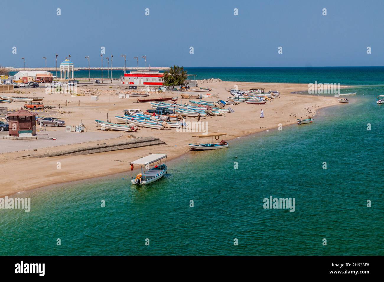 Fishing boats on a beach in Sur, Oman Stock Photo - Alamy