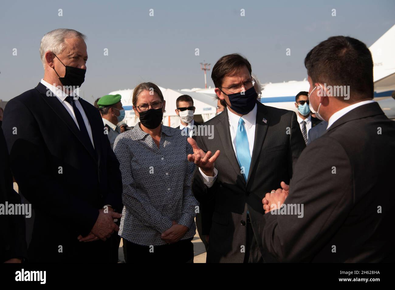 Reportage: Defense Secretary Dr. Mark T. Esper talks with the director ...