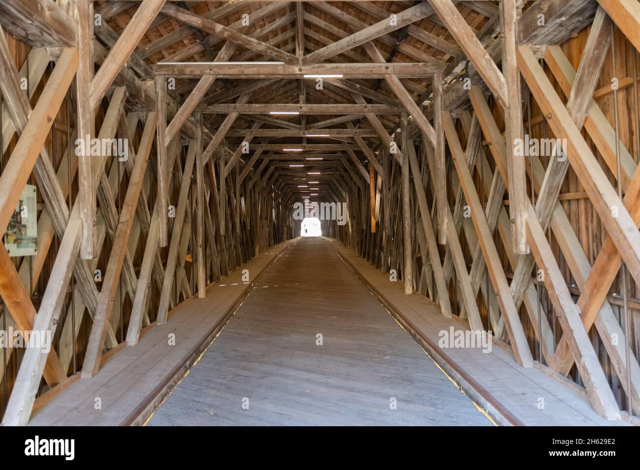 Vaduz, Liechtenstein, October 11, 2021 Pedestrian way inside the ...