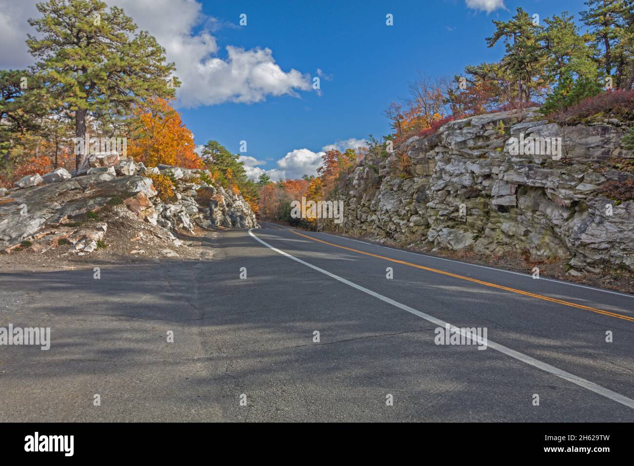 Scenic Drive on Route 44 in Kerhonksen, NY, in the Catskill Mountain ...