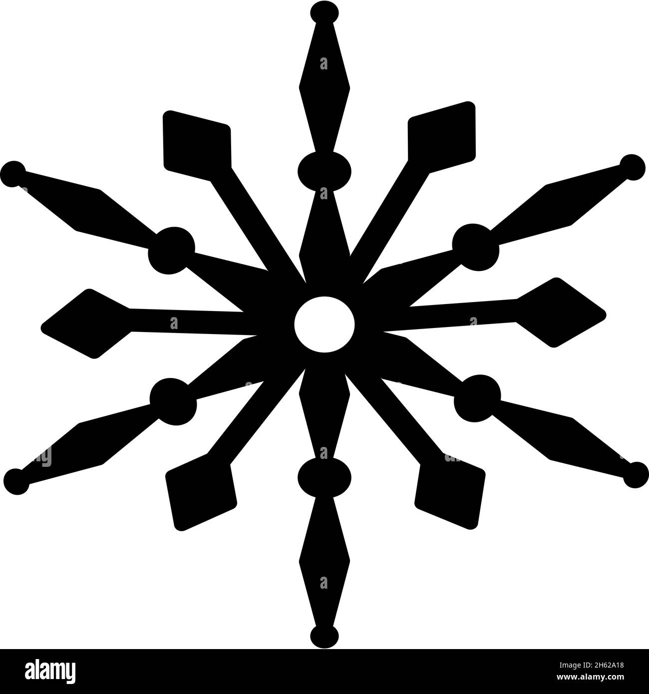 Vector snowflake Icon. Snowflake icon or logo isolated sign symbol ...
