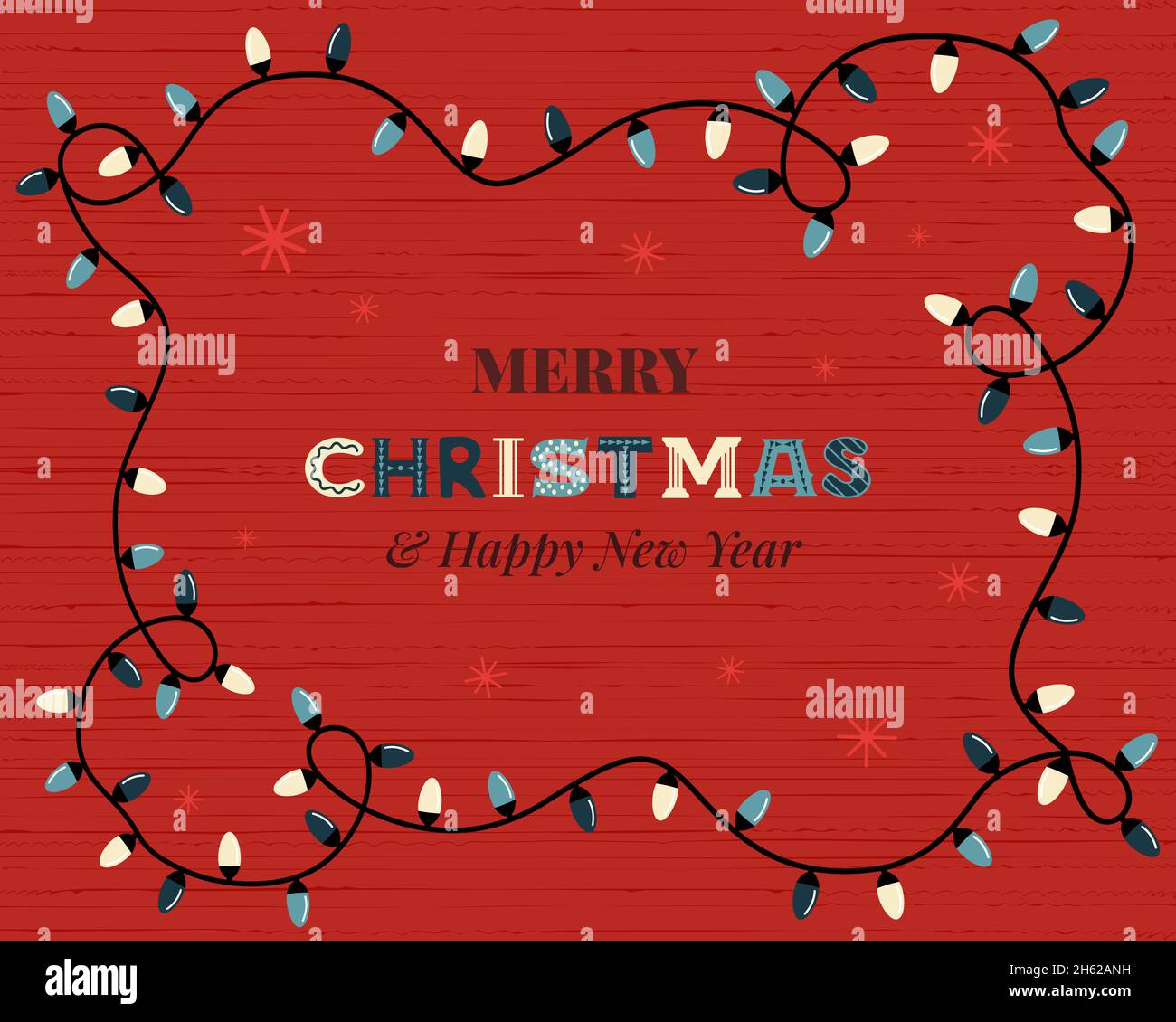 Retro christmas lights string Stock Vector Images - Alamy